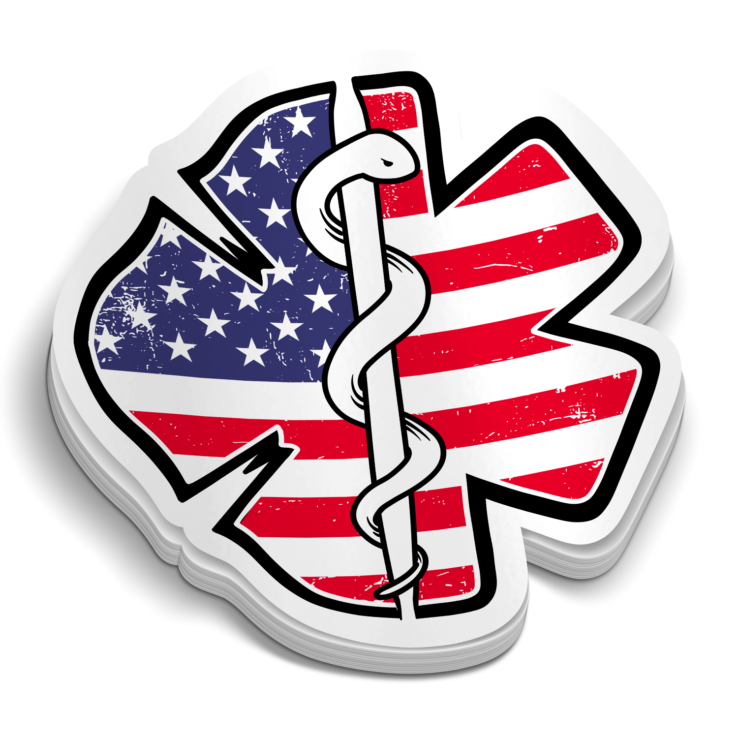 Fire EMS Flag Sticker Fire EMS Flag Sticker