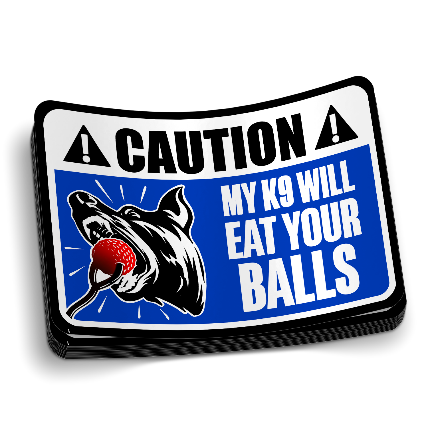 K9 Will Eat Your Balls Police Stickers