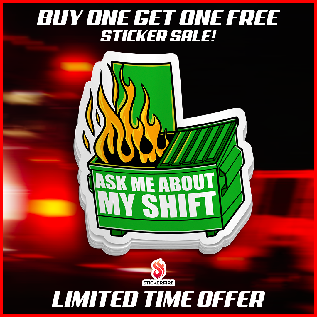 Dumpster Fire Shift Sticker