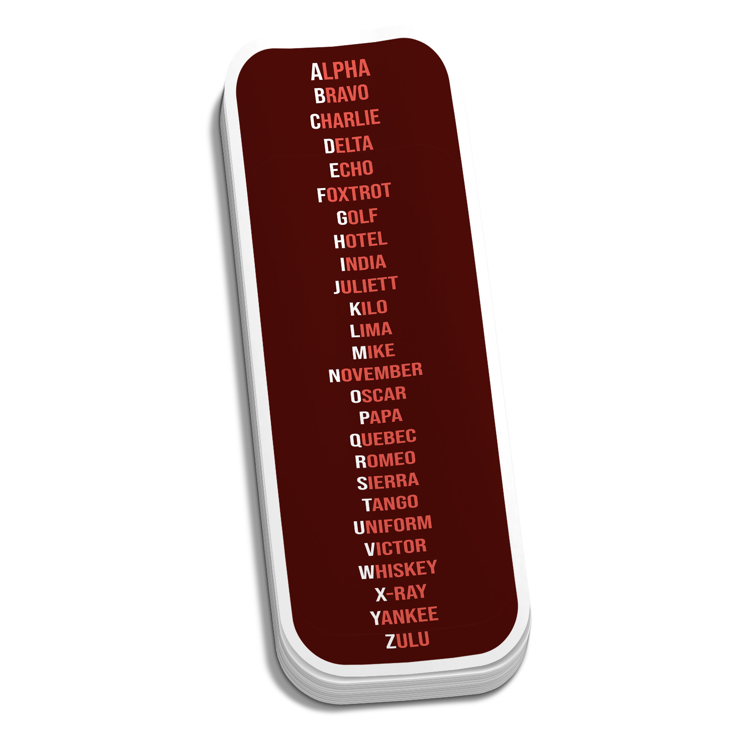 Phonetic Alphabet Sticker Phonetic Alphabet Sticker