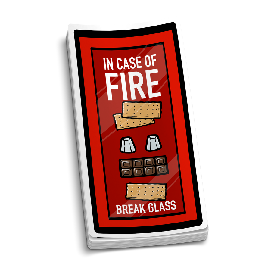 In Case Of Fire, Break Glass Sticker