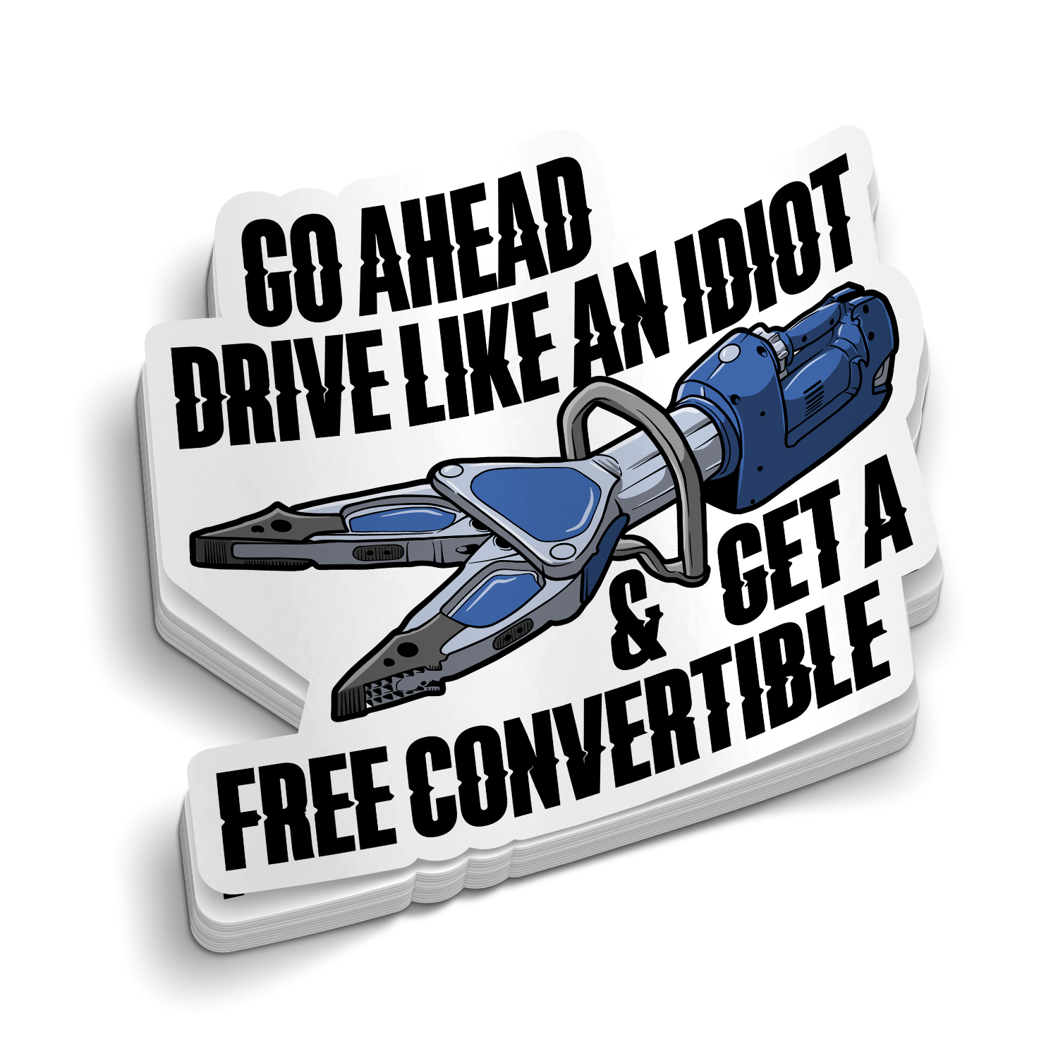Free Convertible | Funny Firefighter EMS Stickers
